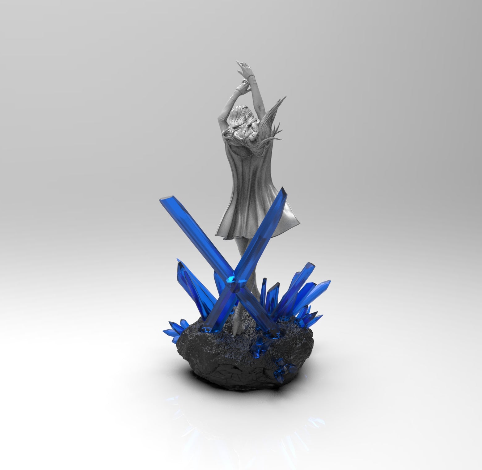 E108 - Comic character design, The Ice female hero, STL 3D model desig ...