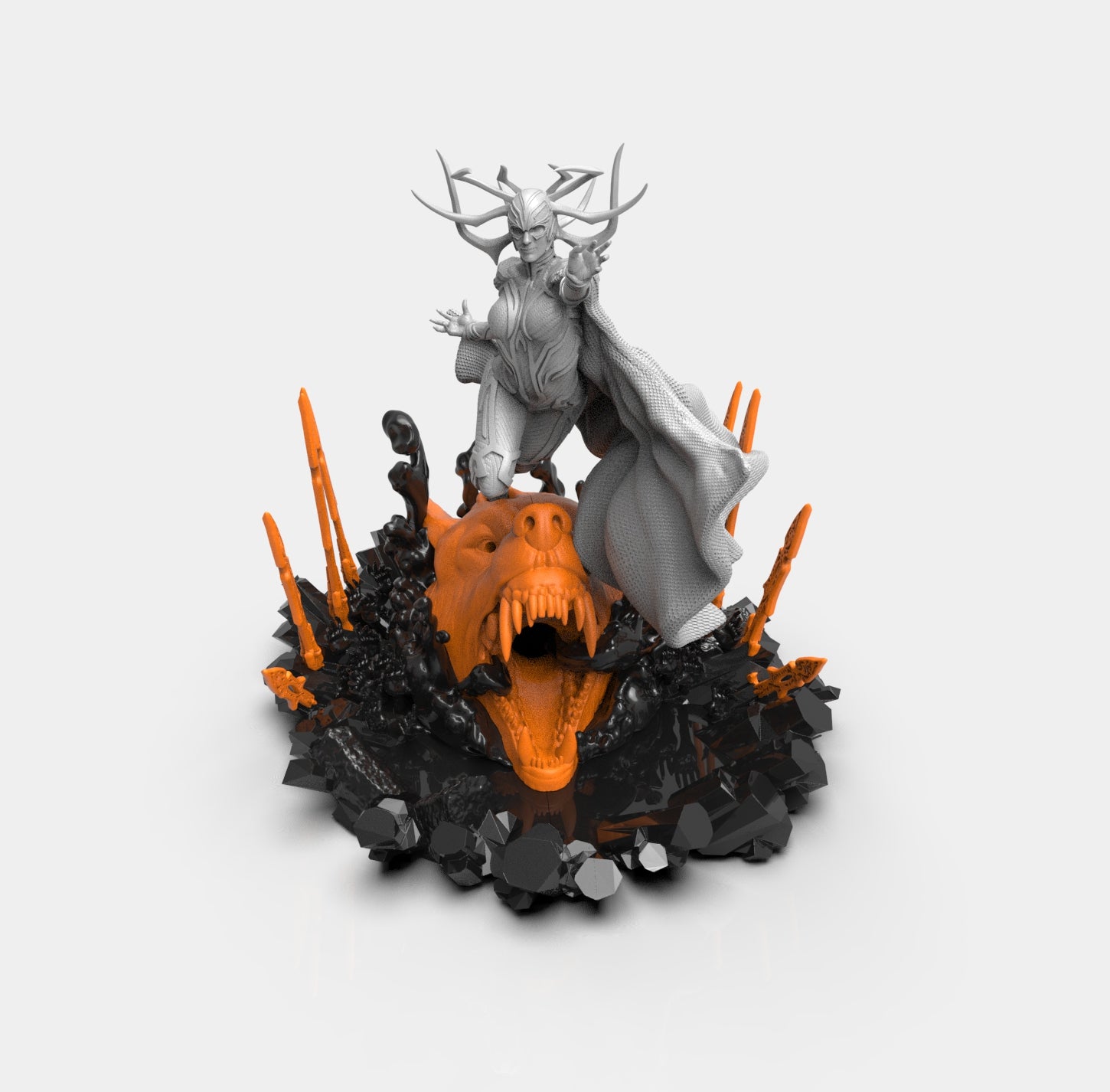 E278 - Comic character design statue, The Helio Character design statu ...