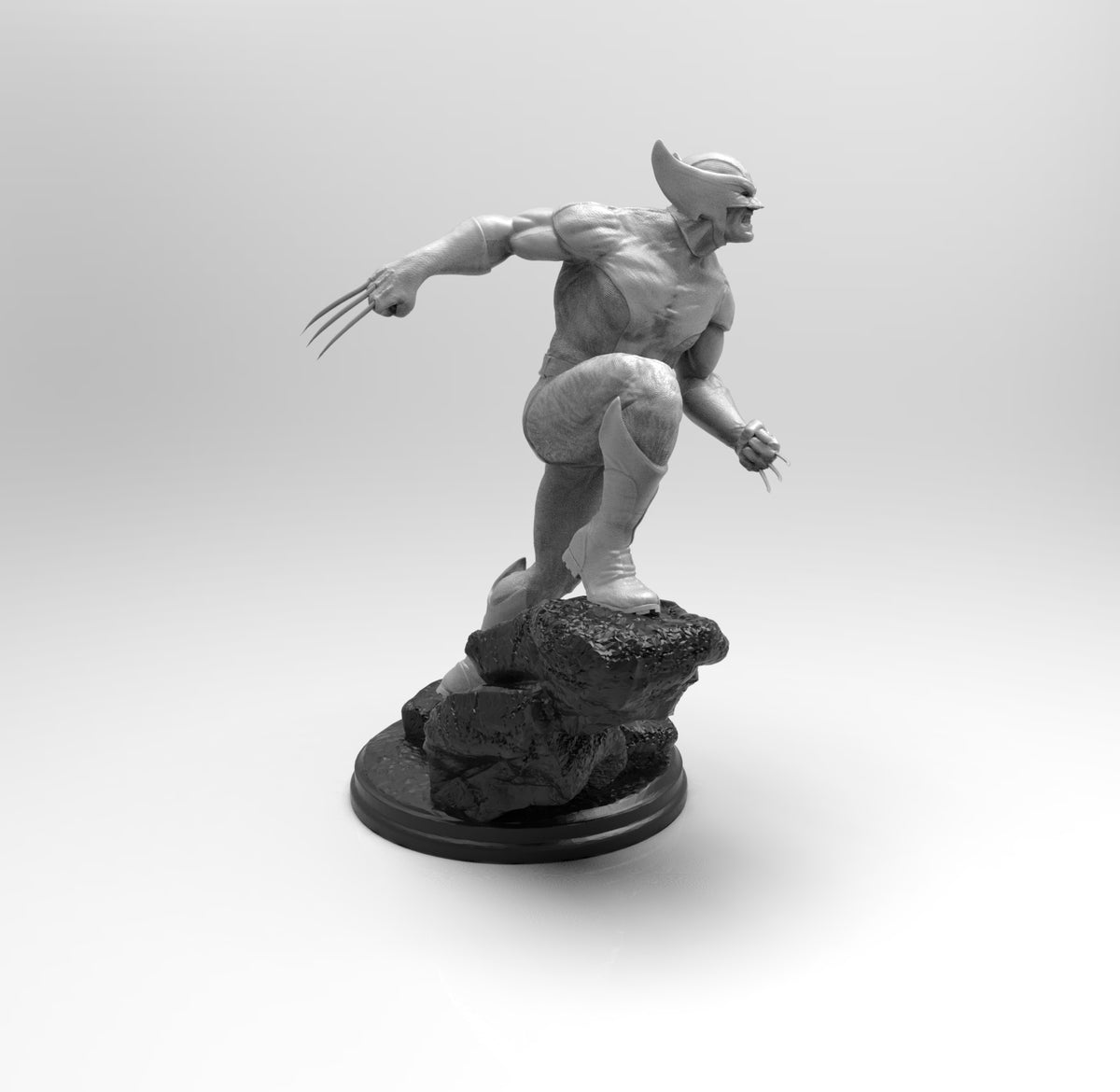E136 - Comic character design, The muscle man Wolf X, STL 3D model des ...