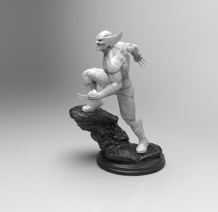 E136 - Comic character design, The muscle man Wolf X, STL 3D model des ...