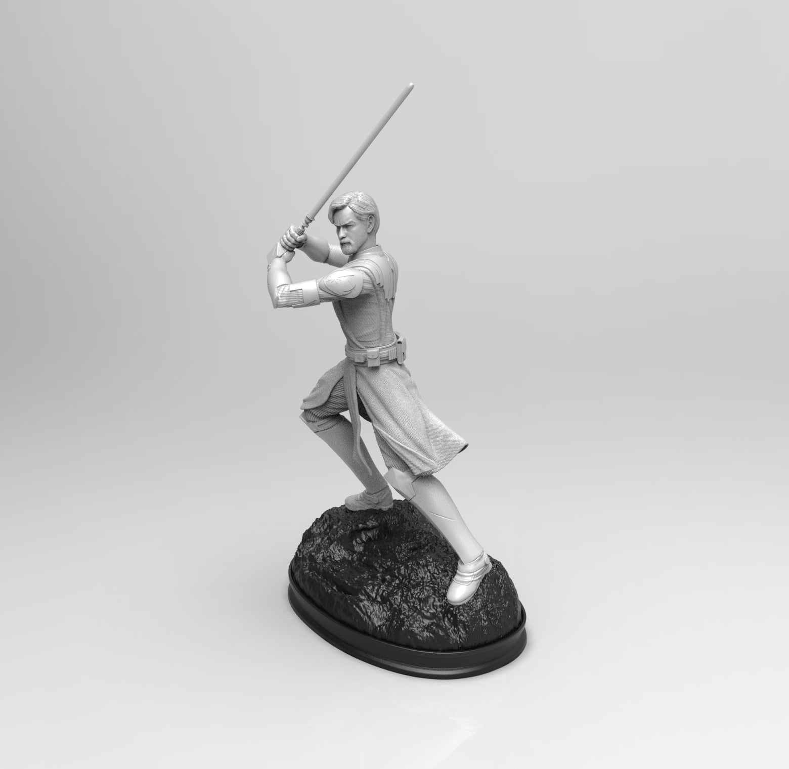 E121 - Movie character design, The Obi Wan, STL 3D model design print ...