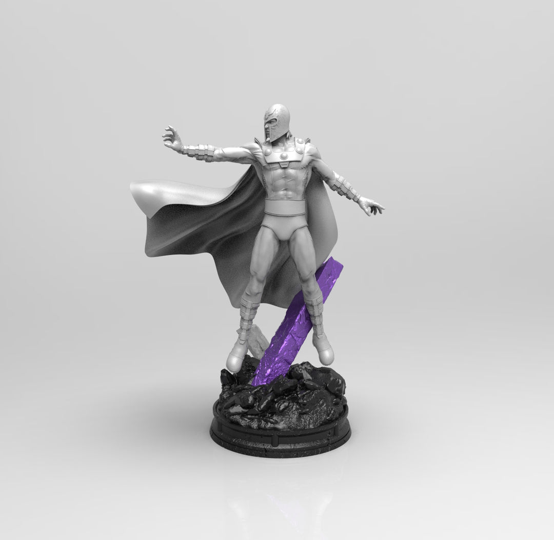 E122 - Comic character design, The Magnet man statue, STL 3D model des ...