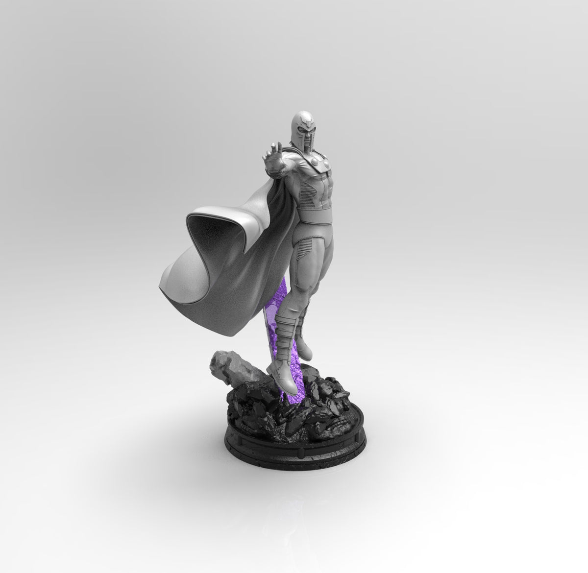 E122 - Comic character design, The Magnet man statue, STL 3D model des ...