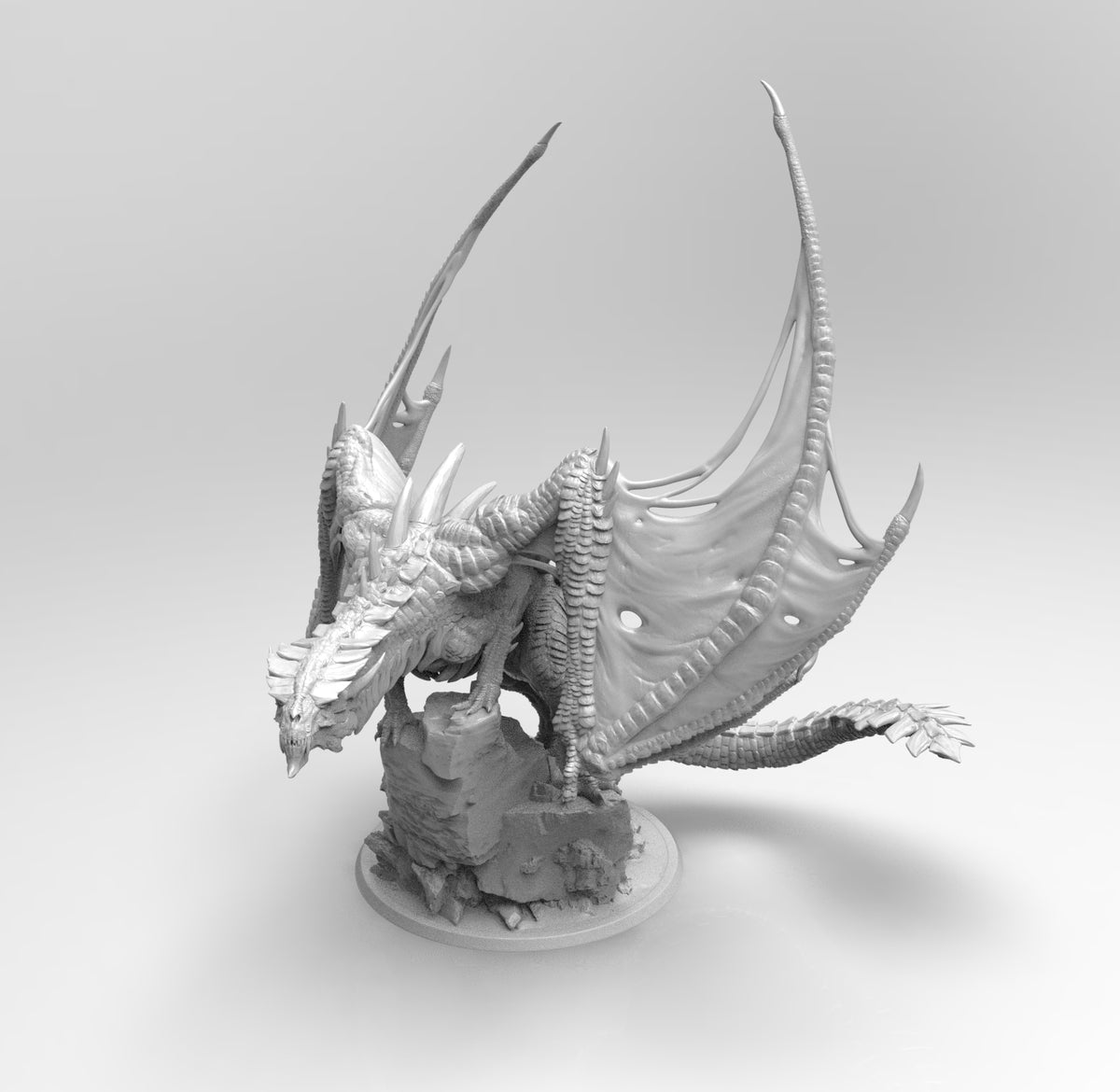 E189 - Legendary dragon desgin, The Fire magma dragon, STL 3D model de ...