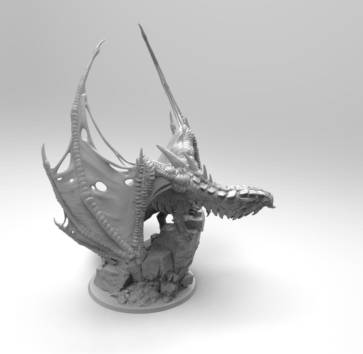 E189 - Legendary dragon desgin, The Fire magma dragon, STL 3D model de ...