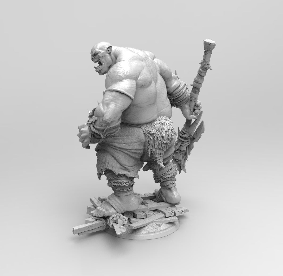 E193 - Legendary character design, The muscle ogres with weopon, STL 3 ...