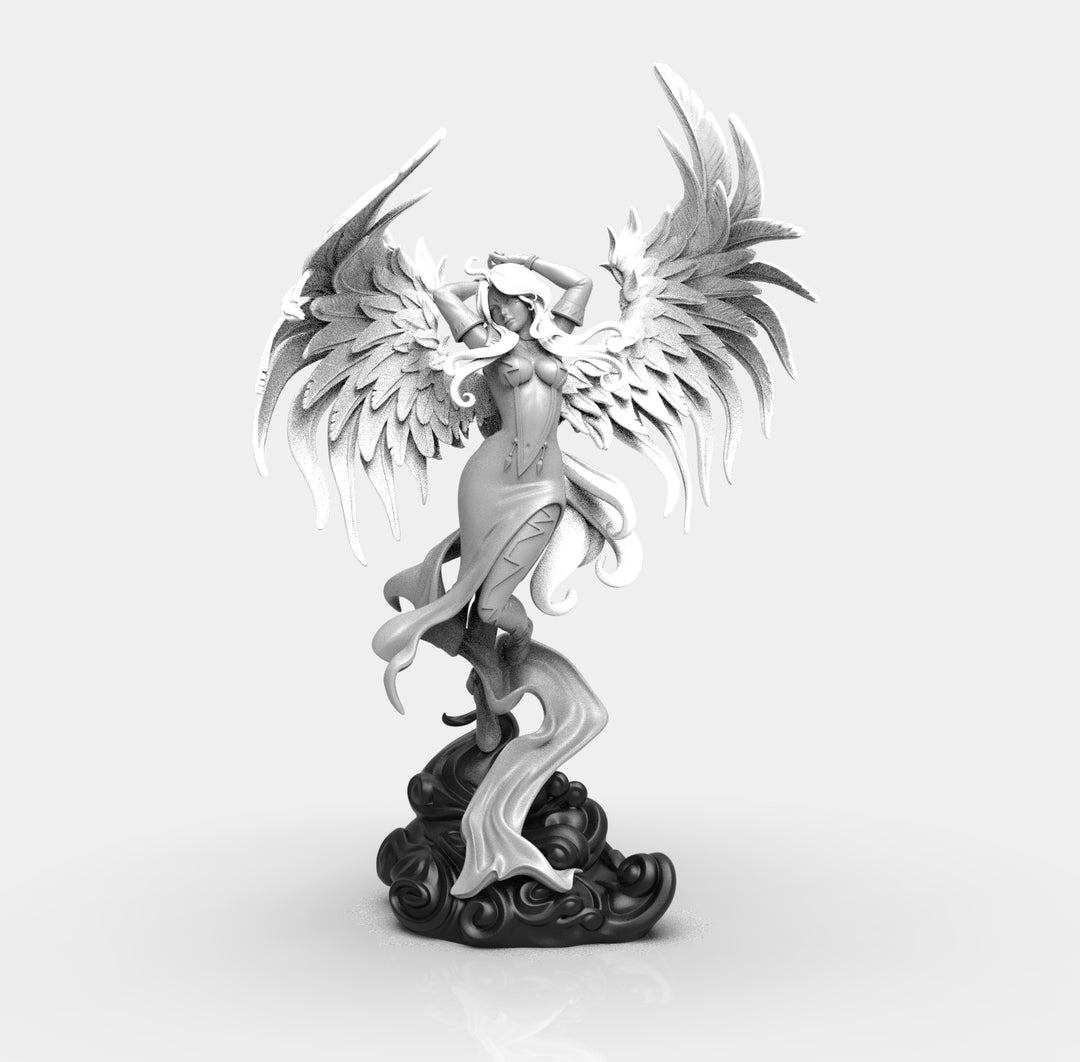 E297 - Anime character design, The Goddess Girl URD statue, STL 3D mod ...