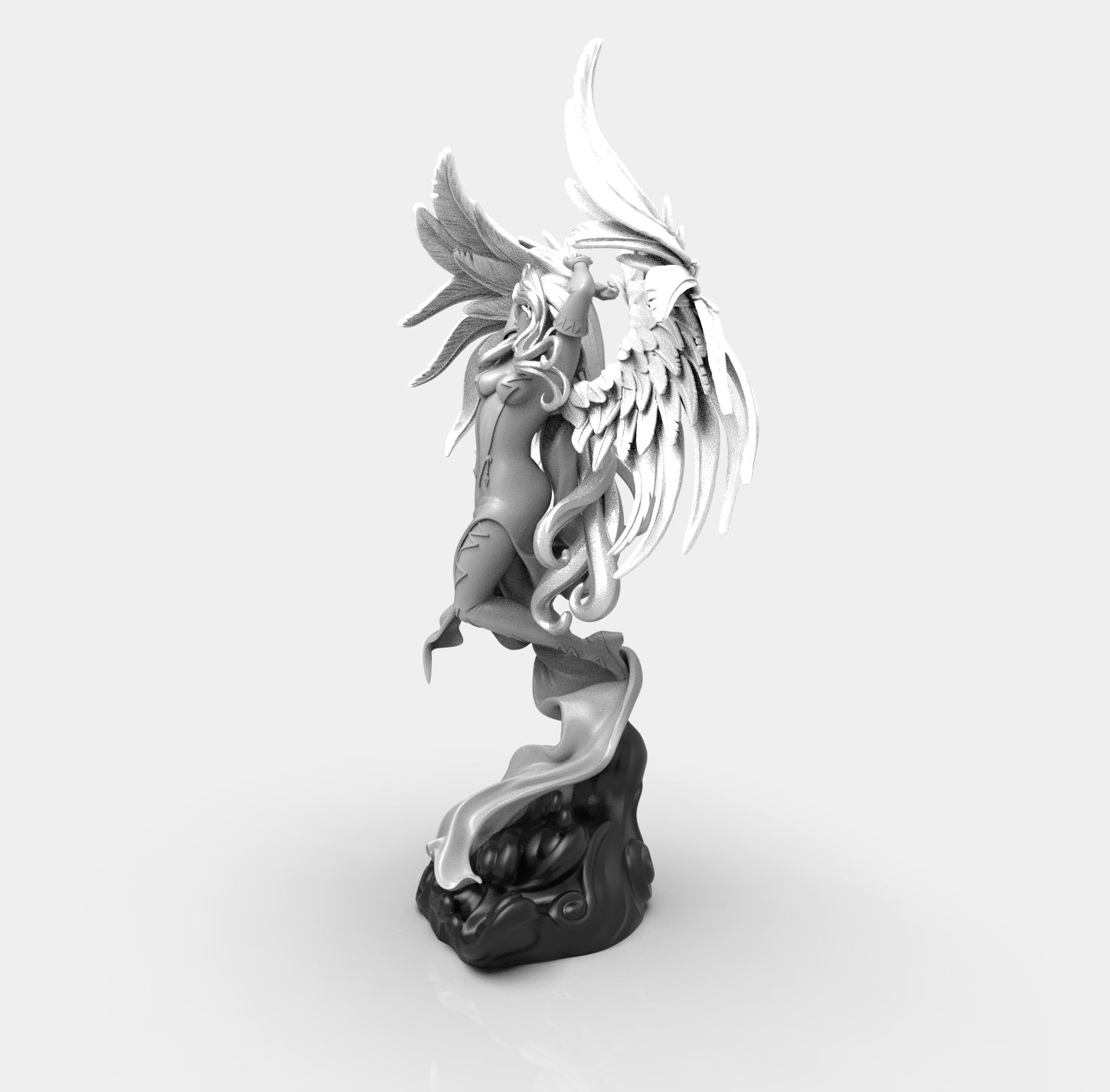 E297 - Anime character design, The Goddess Girl URD statue, STL 3D mod ...
