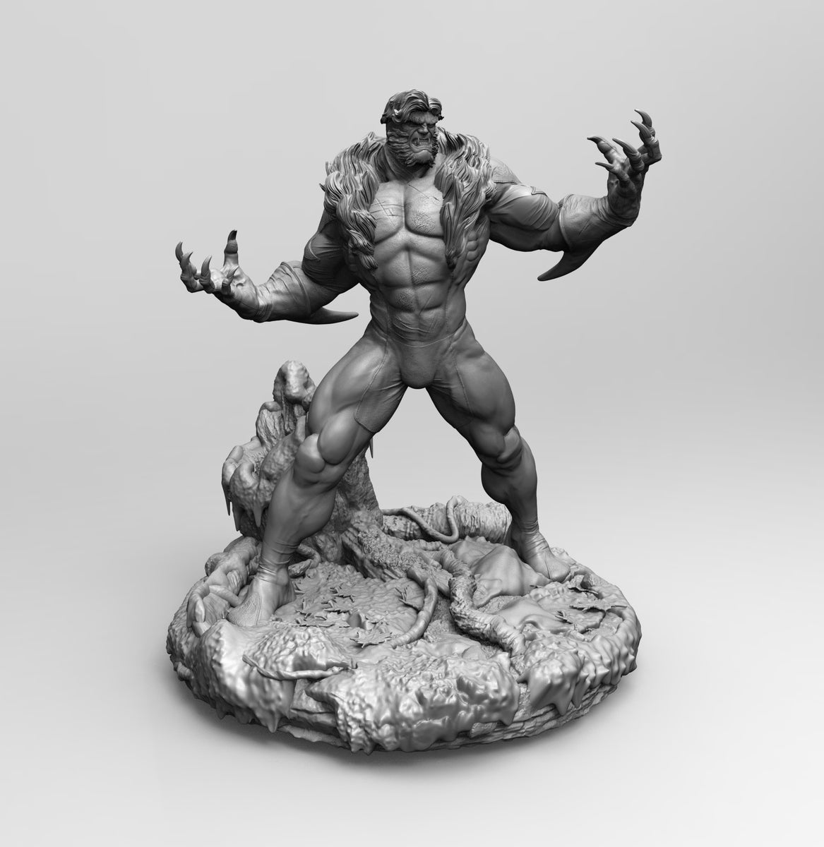 A004 - Comic character design statue, The Marvel Heroes - Sabertooth s ...