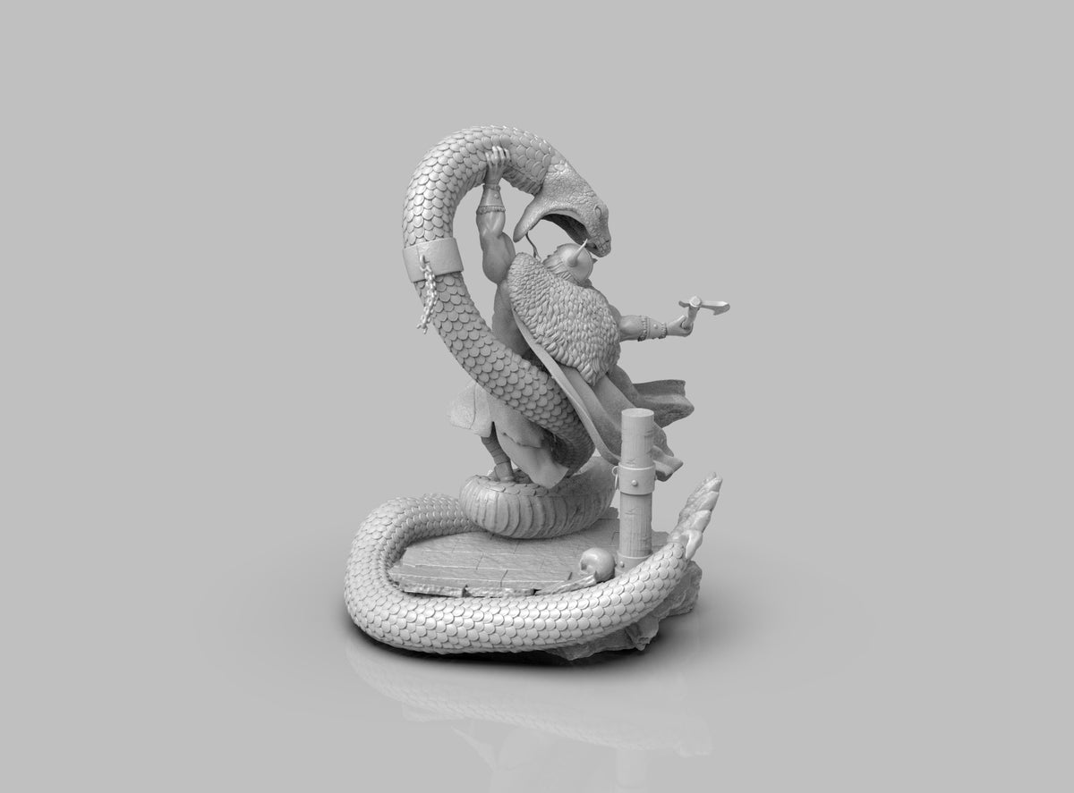 A378 - Movies Character design, The Conan and the snake, STL 3D model ...