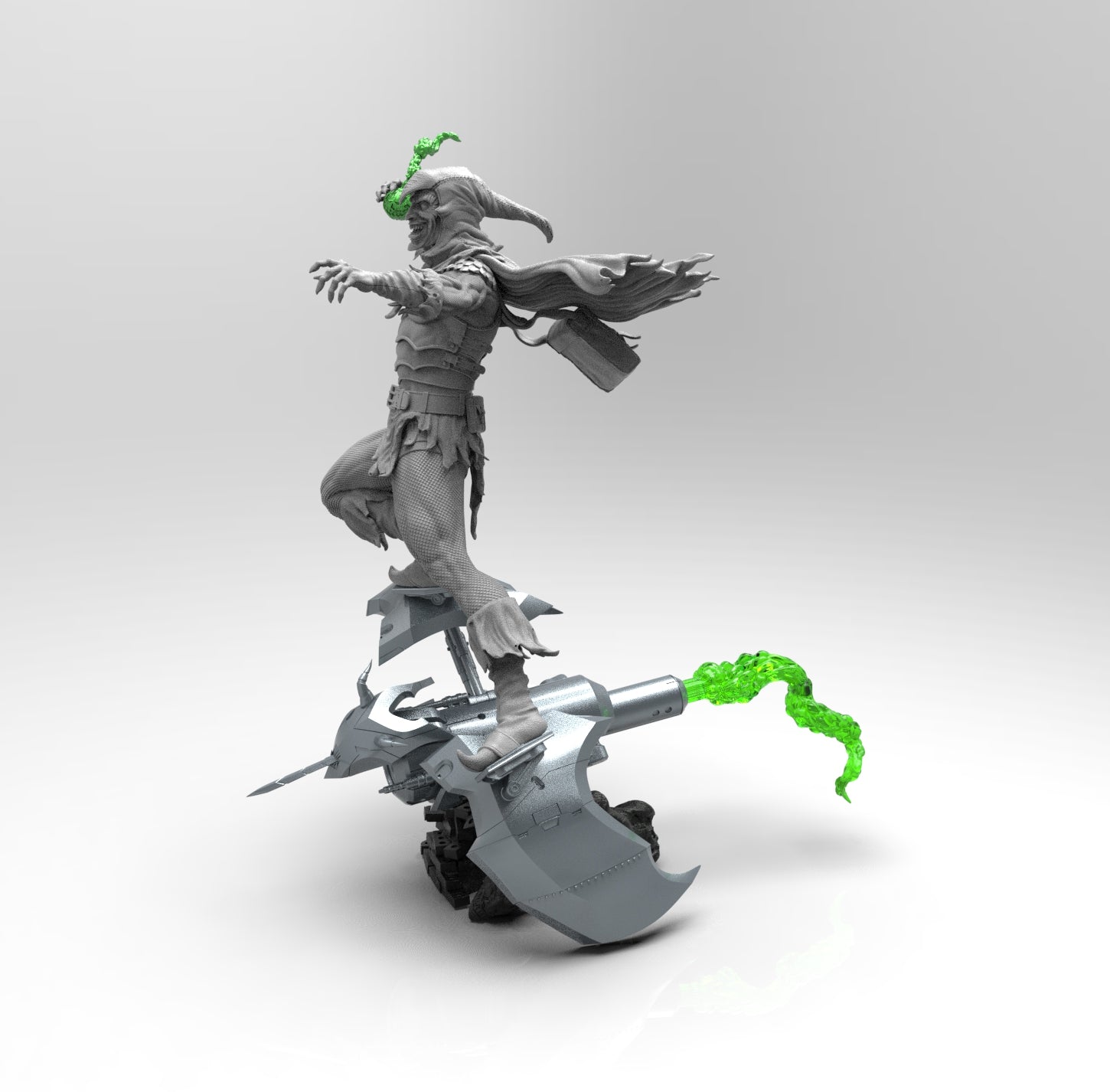 E323 - Comic character design, The Goblin Mecha with Pumpkin bomb, STL ...