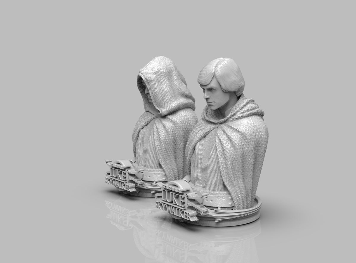 A387 - Movies character design, The SW Lukie Walk bust, STL 3D model d ...