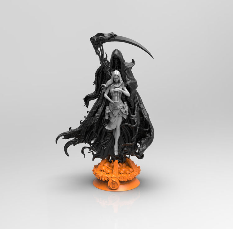 E336 - Demon Character design, The Demon with a women statue, STL 3D m ...