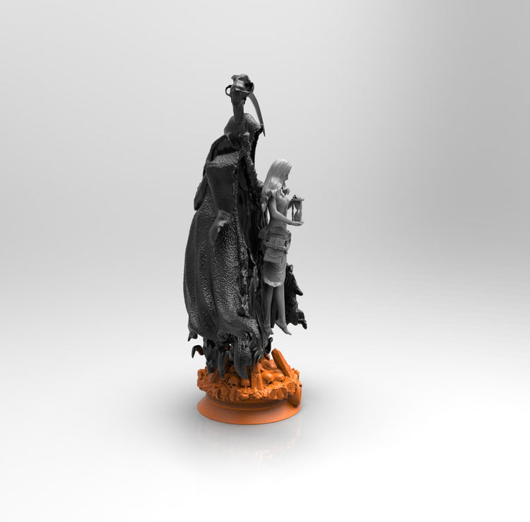 E336 - Demon Character design, The Demon with a women statue, STL 3D m ...