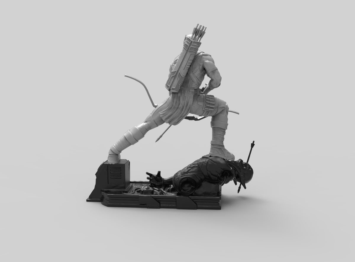 A395 - Comic character design, The Archer name Hawk Eye, STL 3D model ...