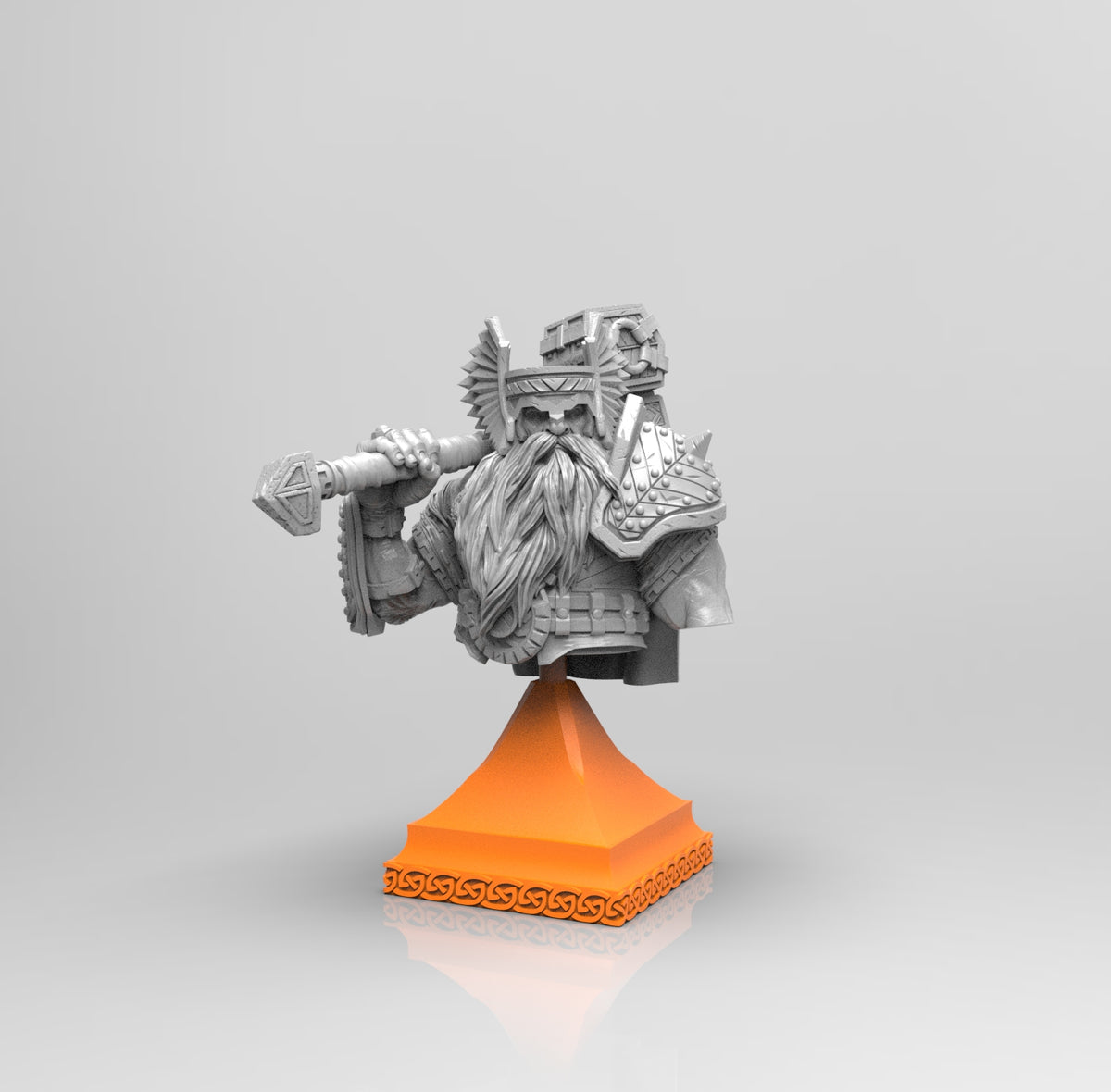 E343 - Legendary character bust design, The Dwarf bust statue, STl 3D ...