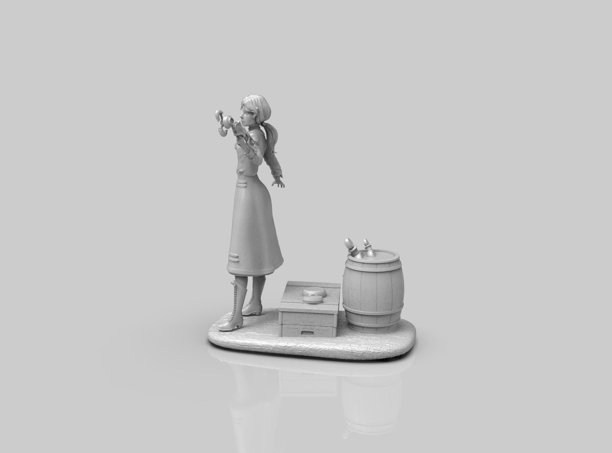 F554 - Comic character design, The Elizabeth statue with weopon, STL 3 ...