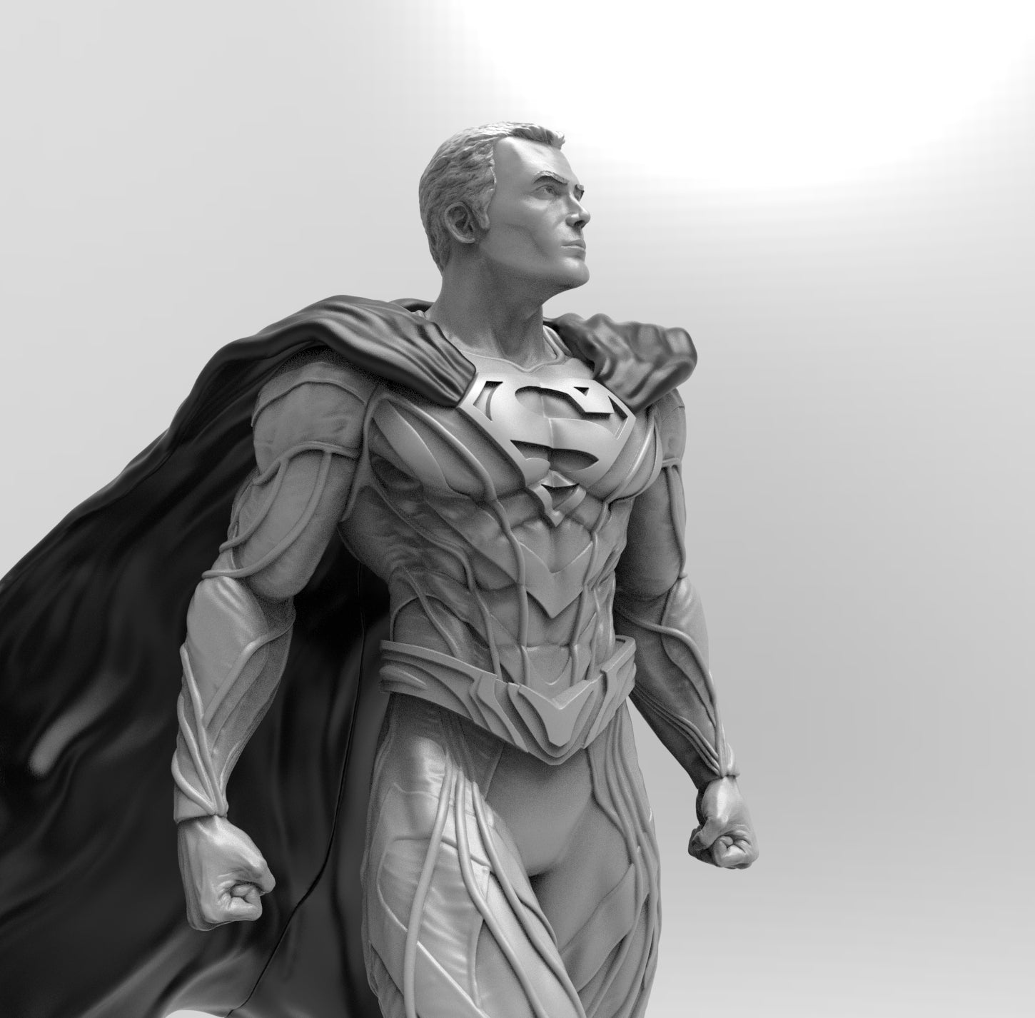 E354 - Comic character design, The Mecha S man statue, STL 3D model de ...