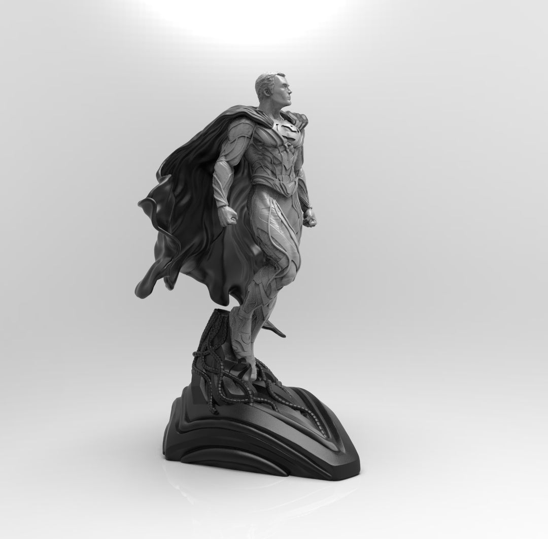 E354 - Comic character design, The Mecha S man statue, STL 3D model de ...