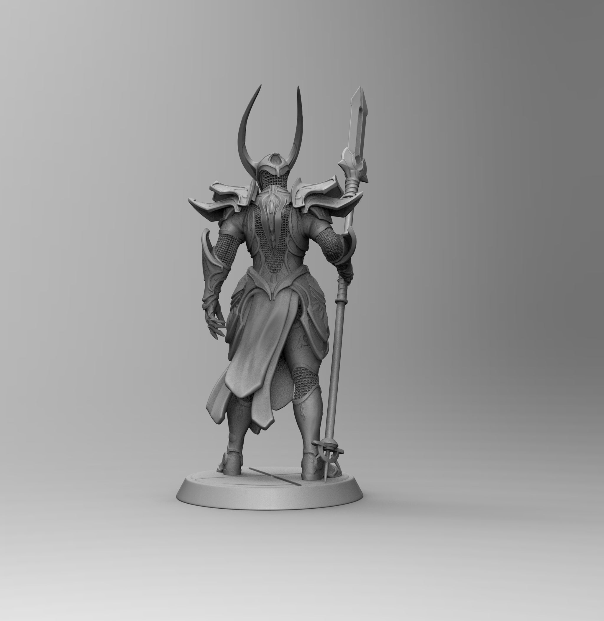 B055 - Armored Warlock, Character design, STL 3D model design print ...
