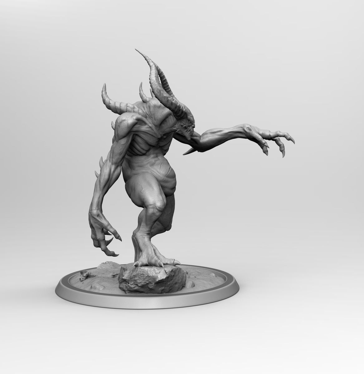 B057 - Horned Demon, Creature design, STL 3D model design print – World ...