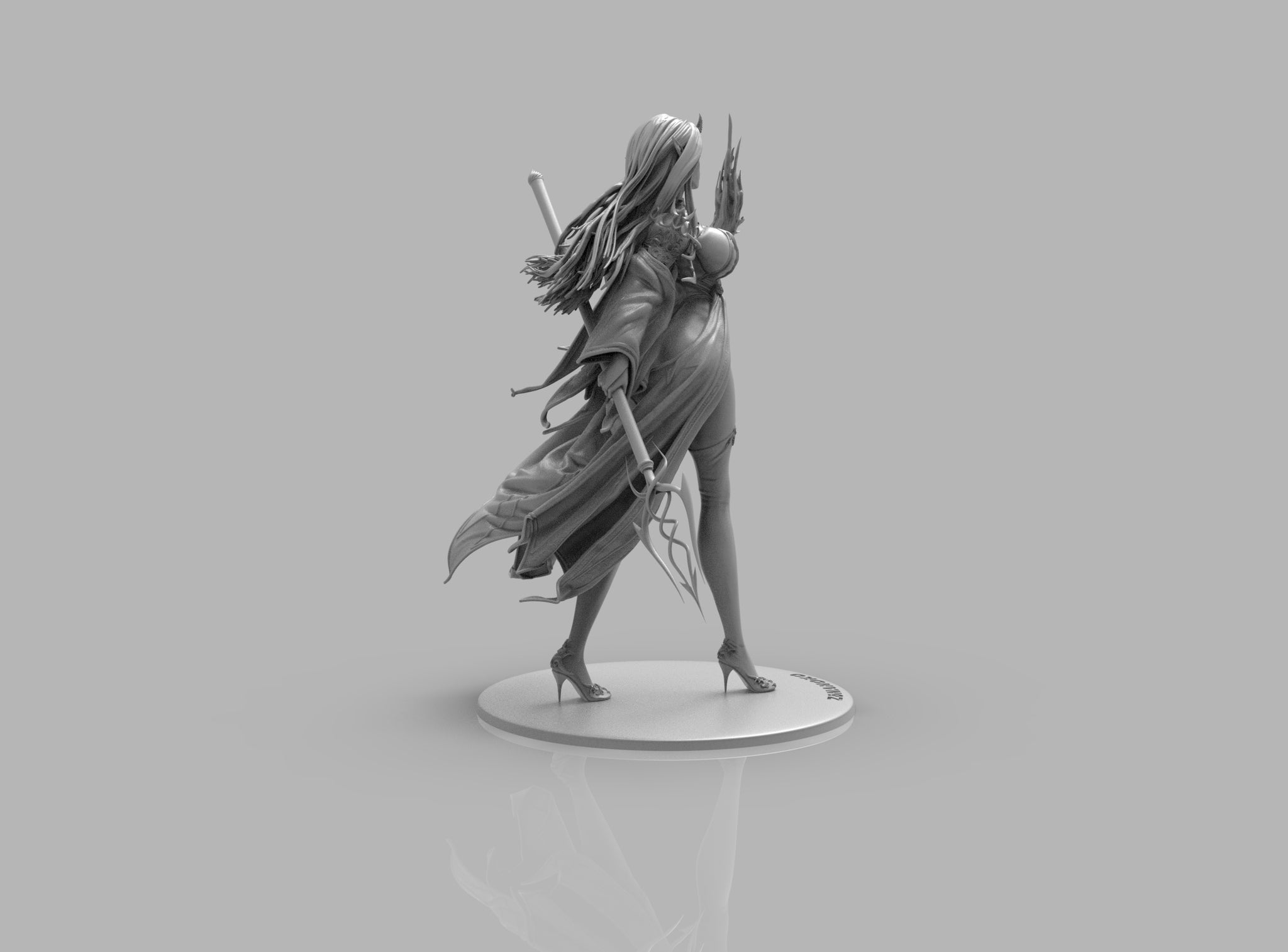 A418 - Character design statue, Devil Hot girl design, STL 3D model de ...