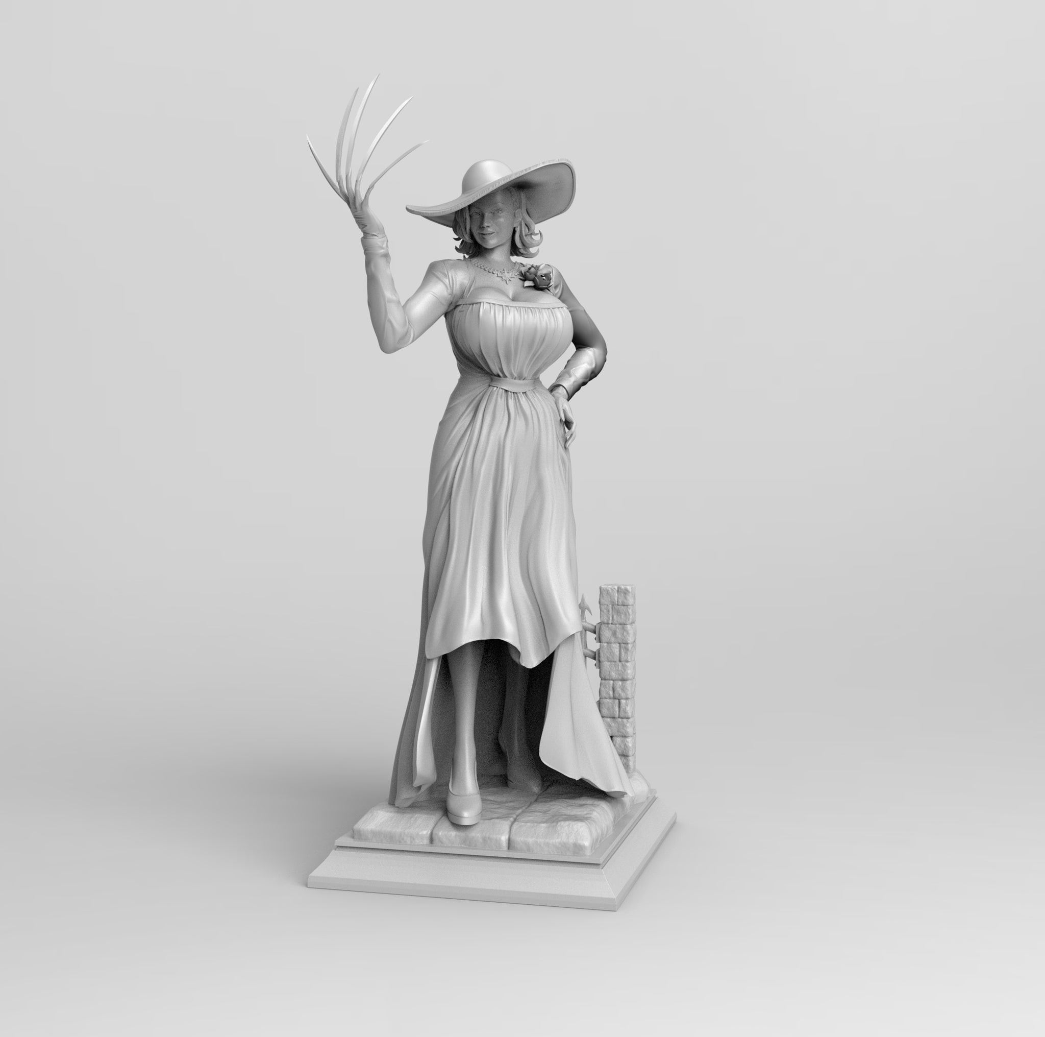 B076 - Resident Evil 8 Village - Lady Dimitrescu, Games Character STL ...