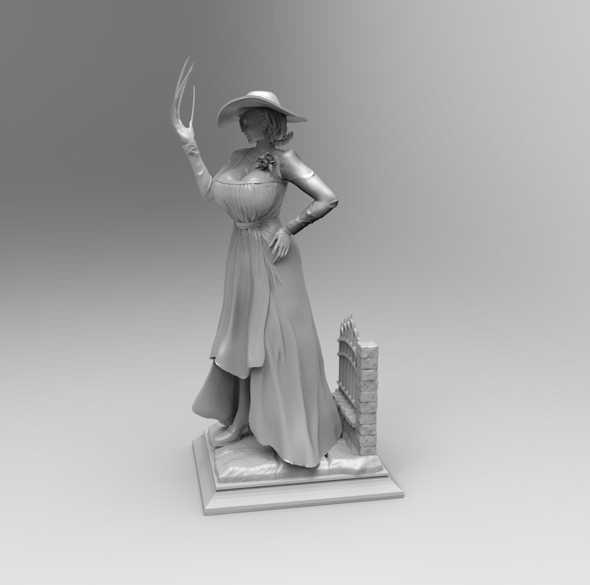 B076 - Resident Evil 8 Village - Lady Dimitrescu, Games Character STL ...