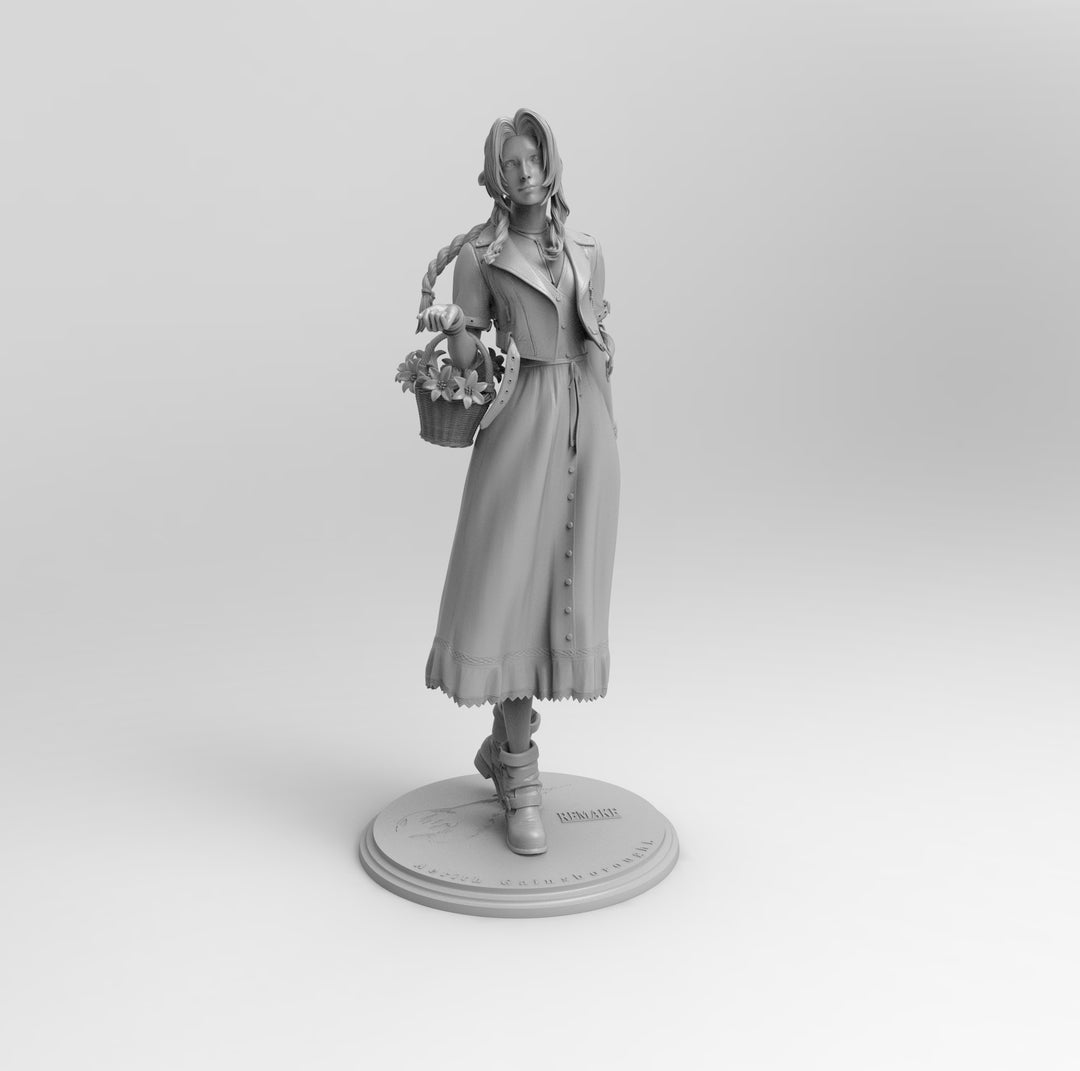 B067 - Final Fantasy 7 - Aerith Gainsborough, Games Character STL 3D m ...