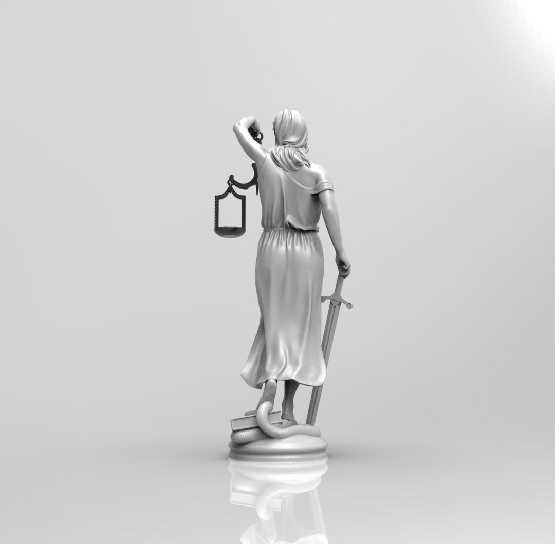 E991 - Legendary character design, The Lady of Justice, STL 3D model d ...