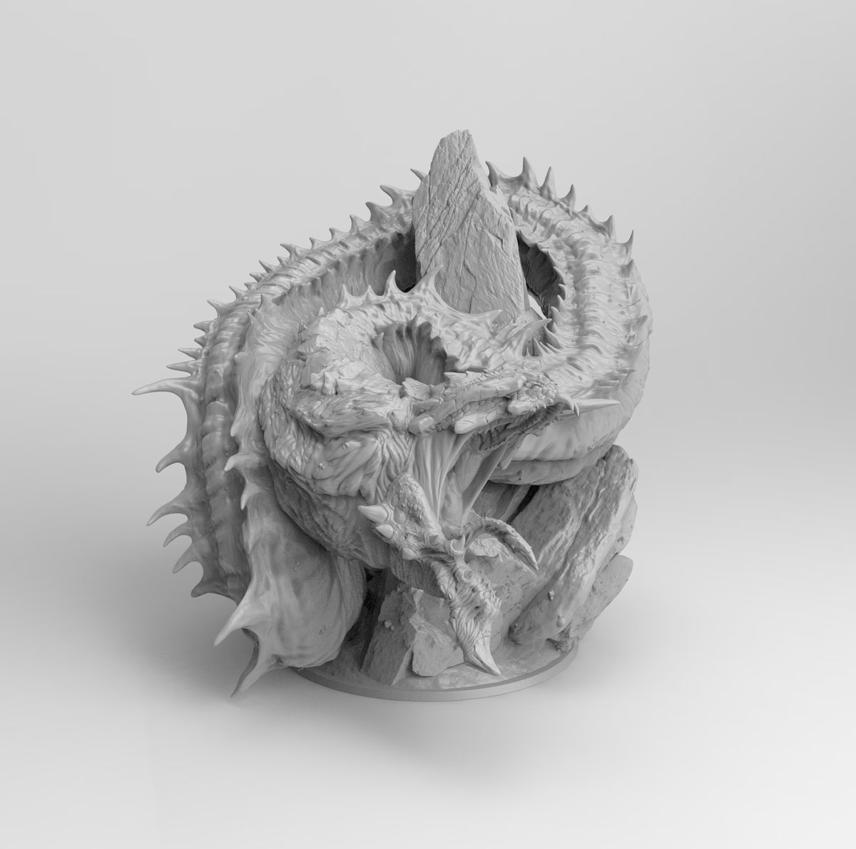 B094 - Jormungan dragon, Creature design, STL 3D design model print ...