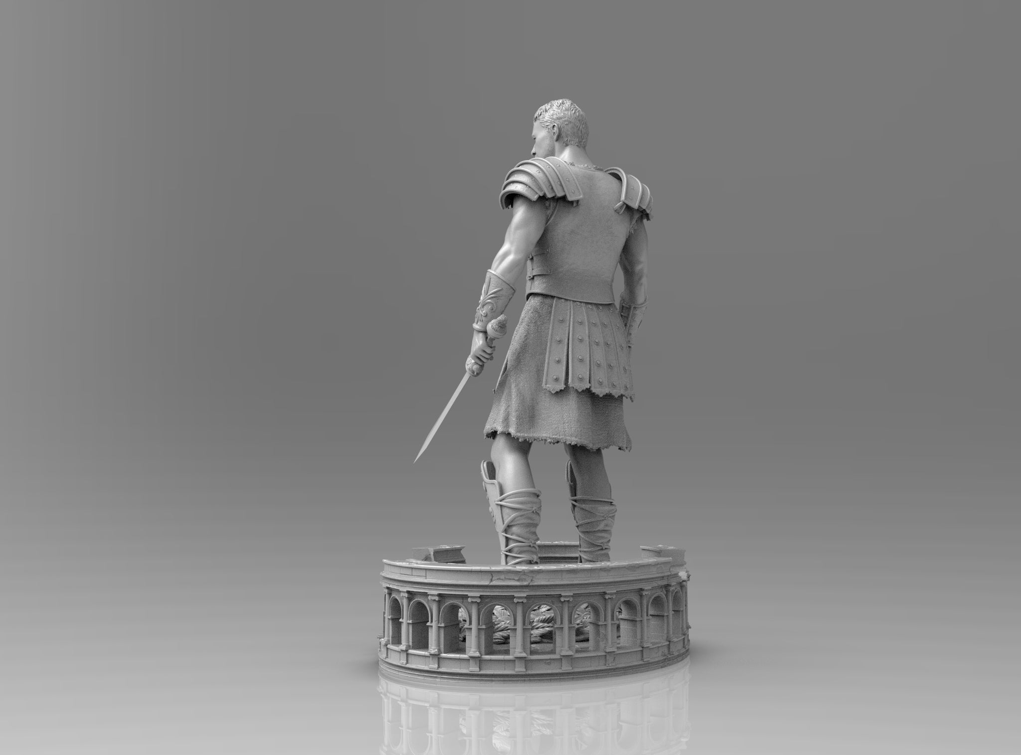 A446 - Movie character design, The Roman Warrior, Gladiator, STL 3D mo ...