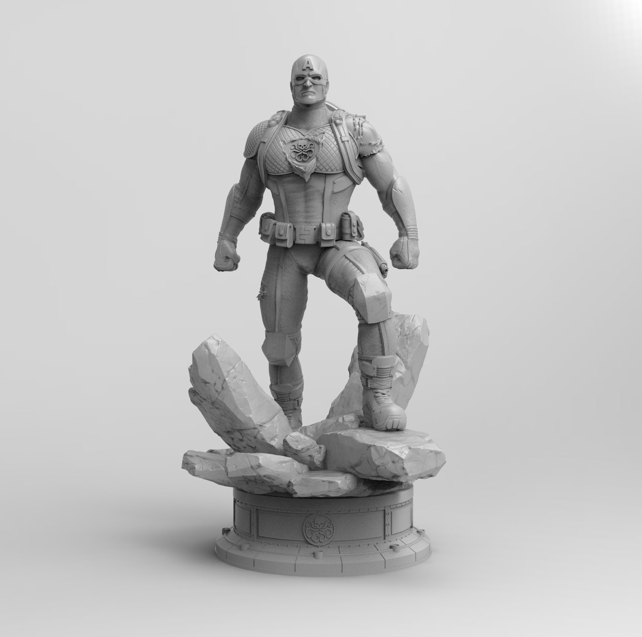 B097 - Marvel Superheroes , Captain America ( Hydra ) , STL 3D model d ...