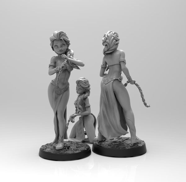 E979 - Cartoon Character design stautue, The Alsa Slave 3 version stat ...