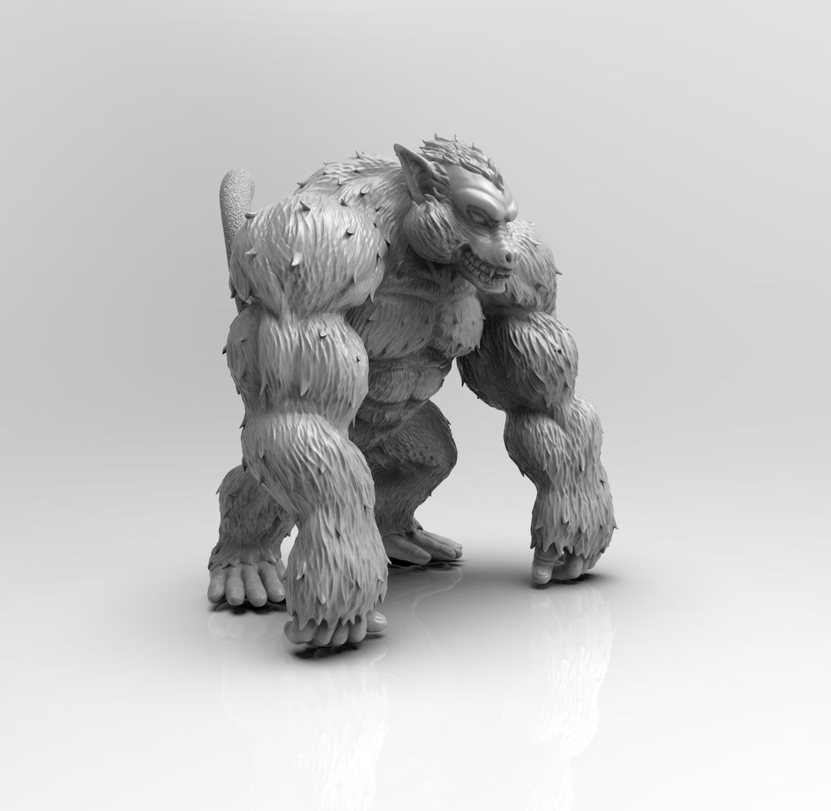 A485 - Anime character design, The wu kong original form, STL 3D model ...