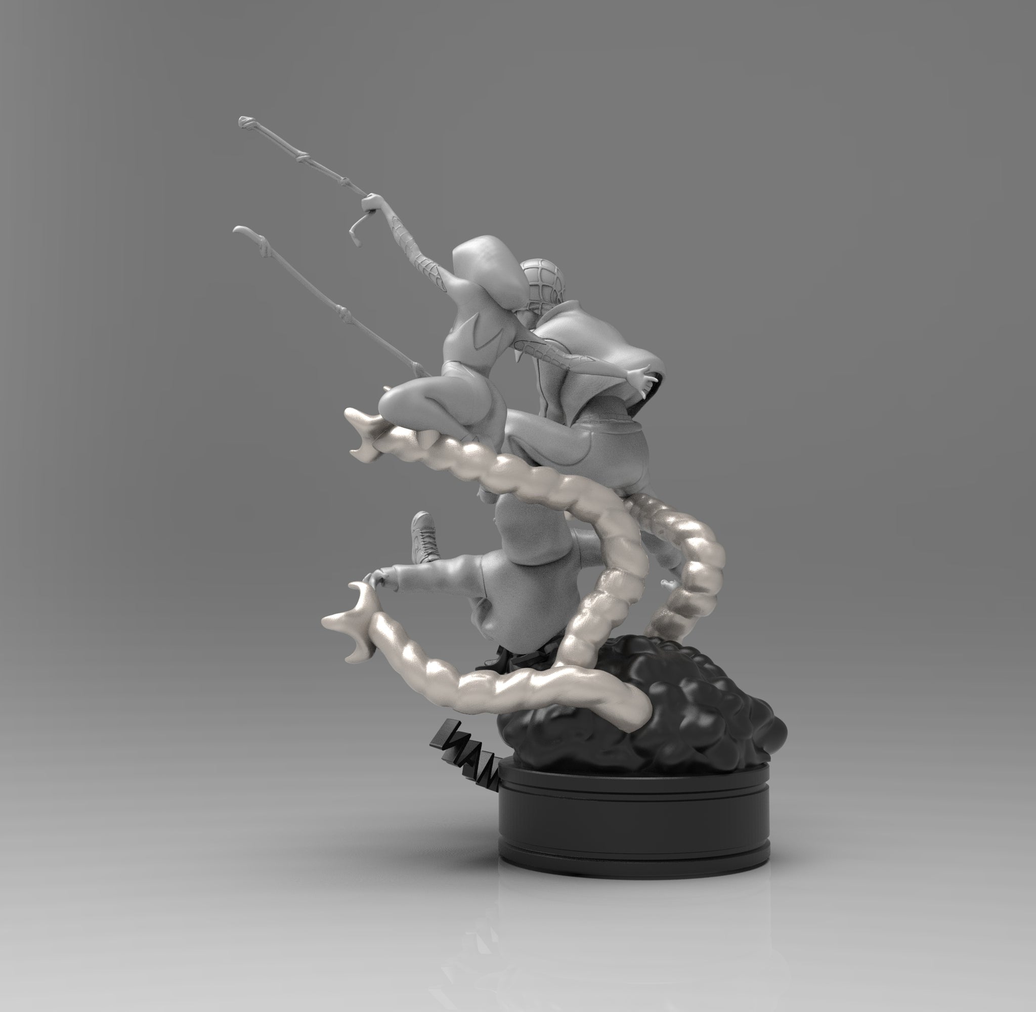 A487 - Comic character design, Spider multiverse statue, STL 3D model ...