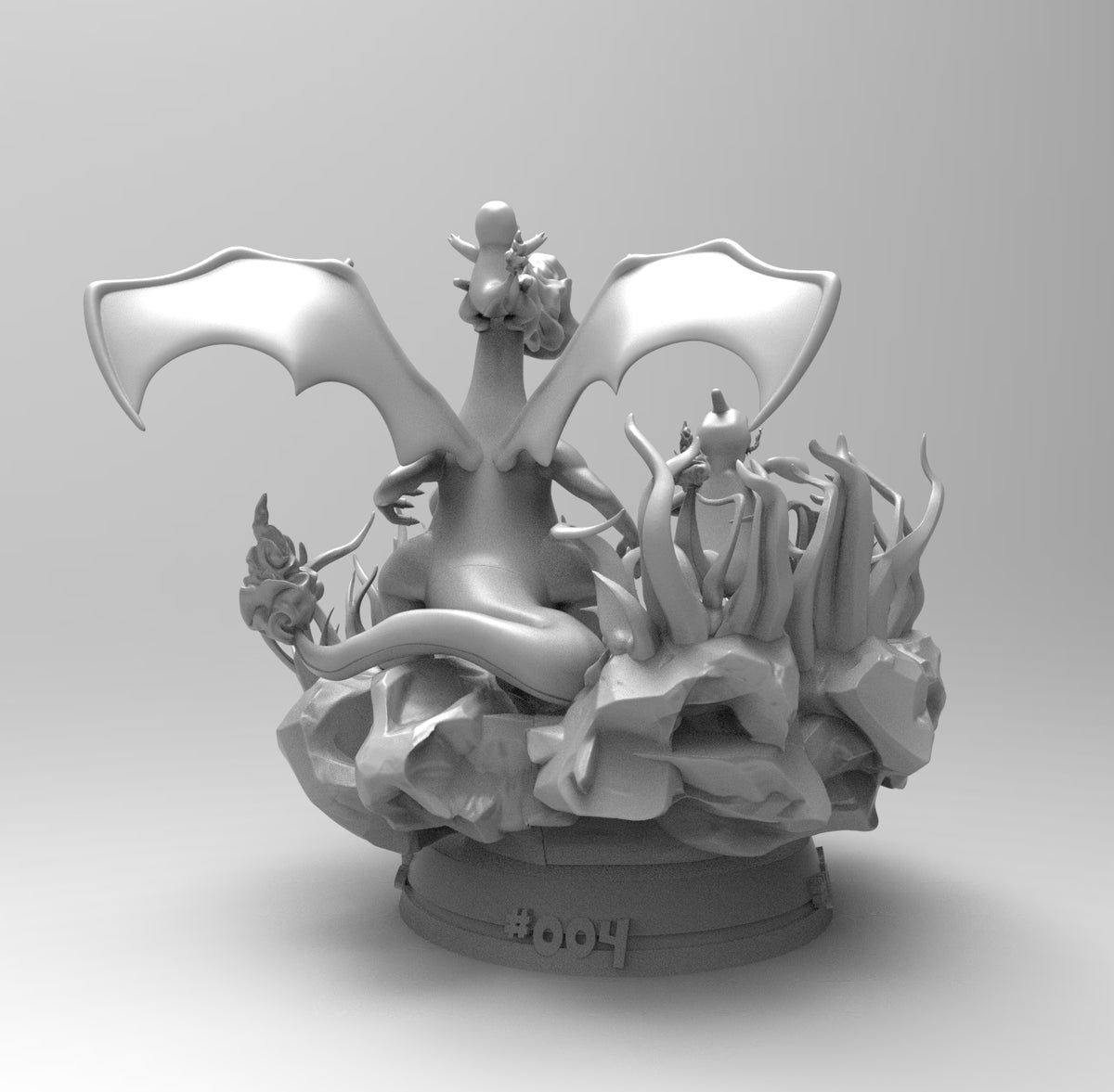 E394 - Anime character design, The Dragon anime character statue, STL ...