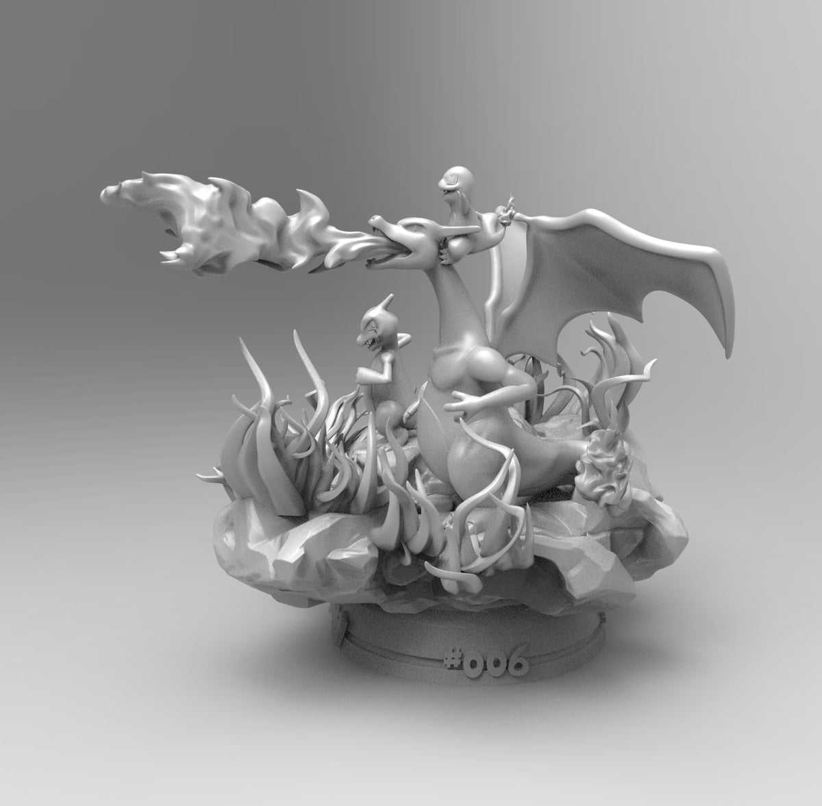 E394 - Anime character design, The Dragon anime character statue, STL ...