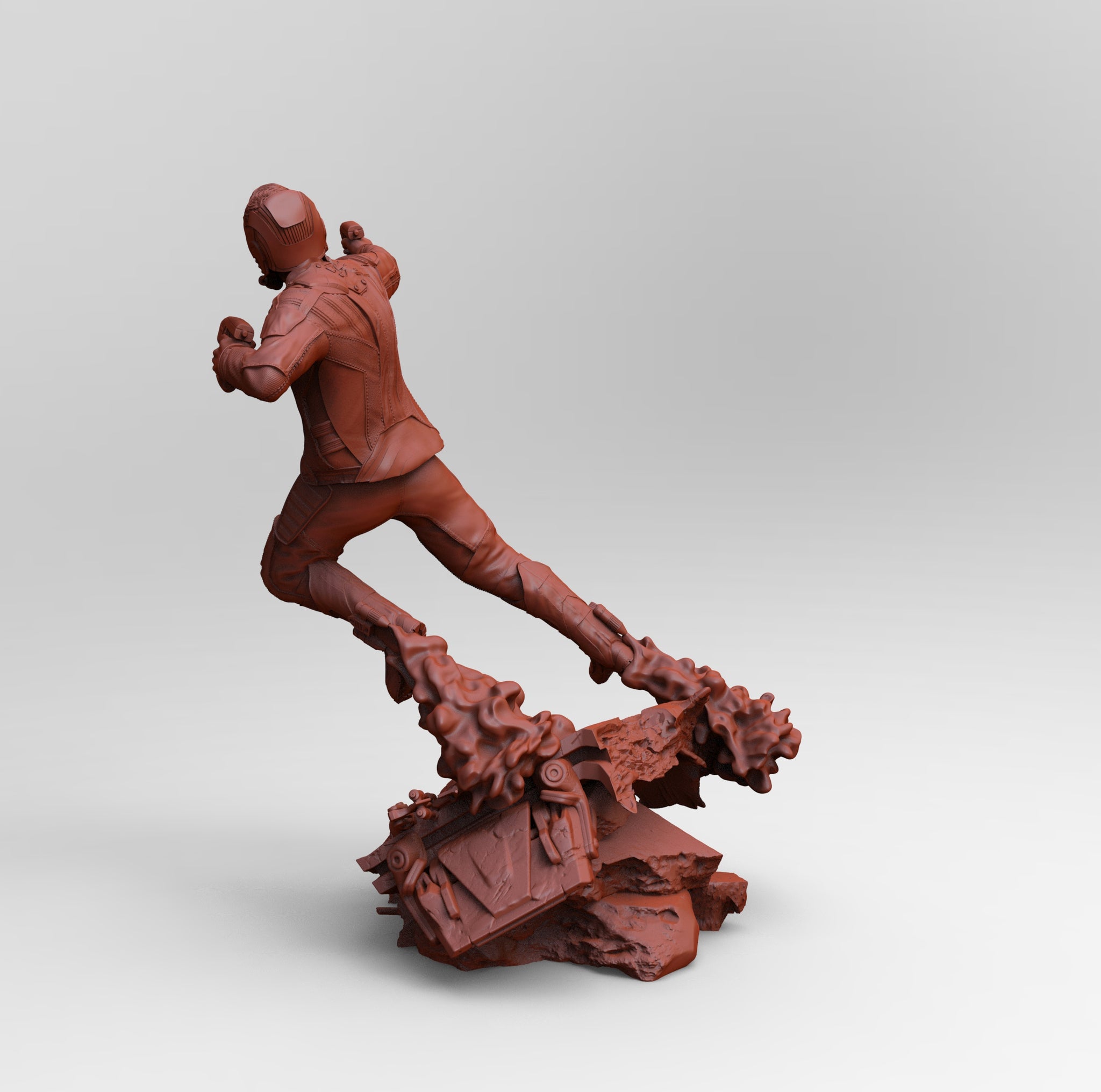 A080 - Comic character design, The Double gun Star Lord, STL 3D model ...
