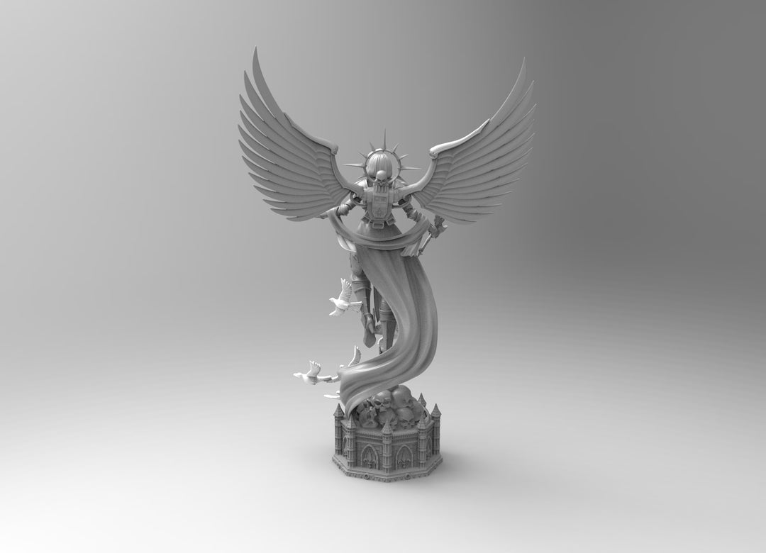 A227 - Games character design, Female Saint Angel Warrior, STL 3D mode ...