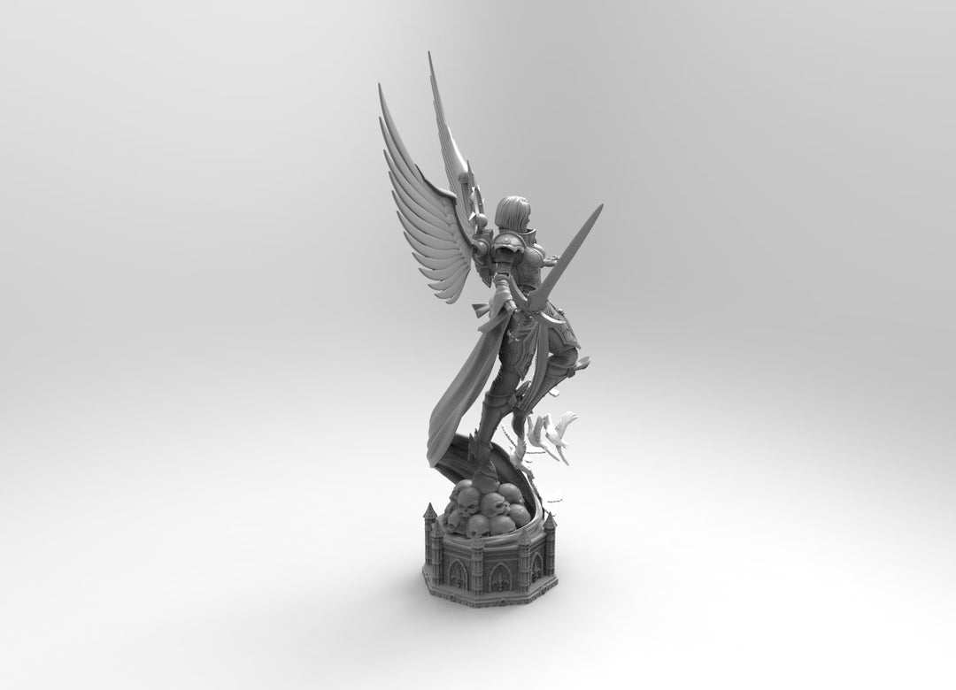 A227 - Games character design, Female Saint Angel Warrior, STL 3D mode ...