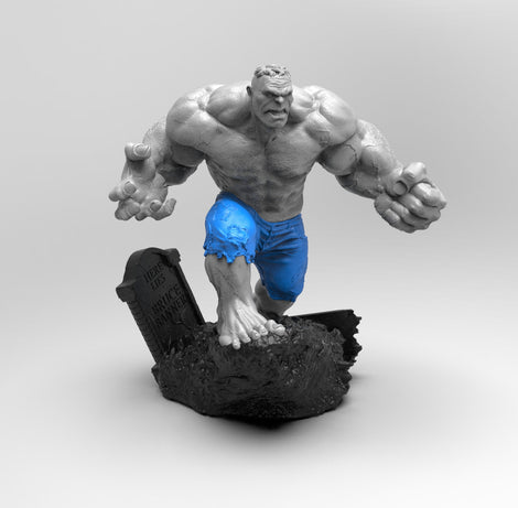 E434 - Comic character design, The Green body muscle guy, STL 3D model ...