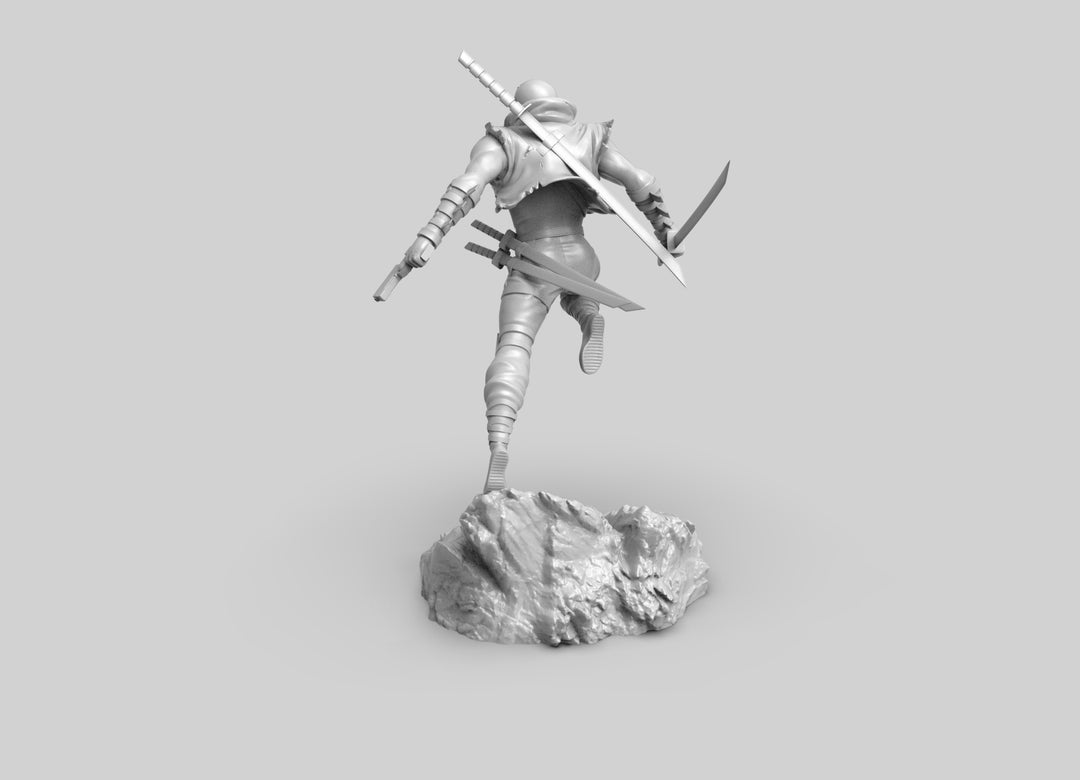 A236 - Character design, The Red Ronin Gut with mask, STL 3D model des ...
