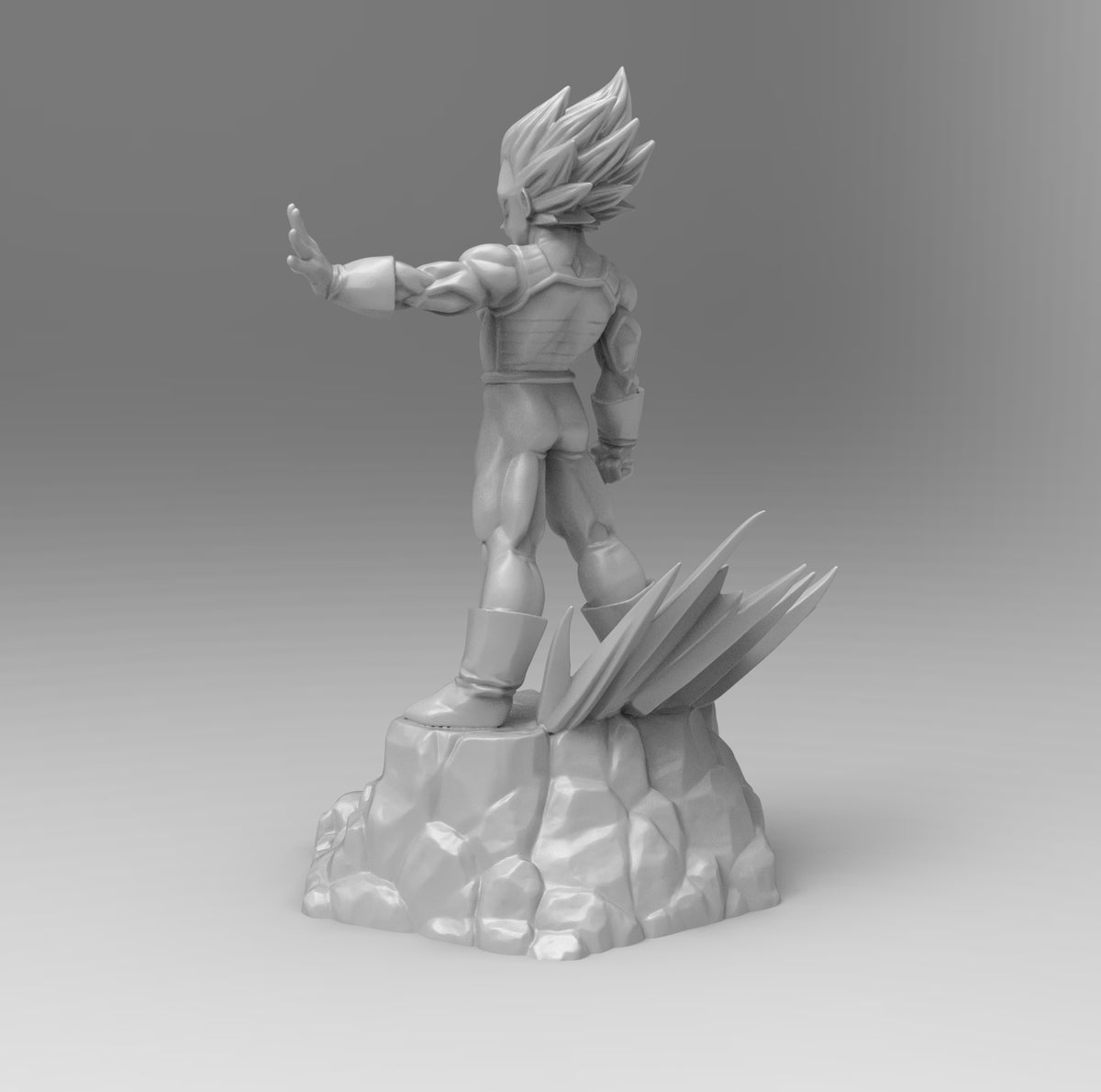 D003 - DBZ Vegeta Statue, Anime character STL 3D model design print ...