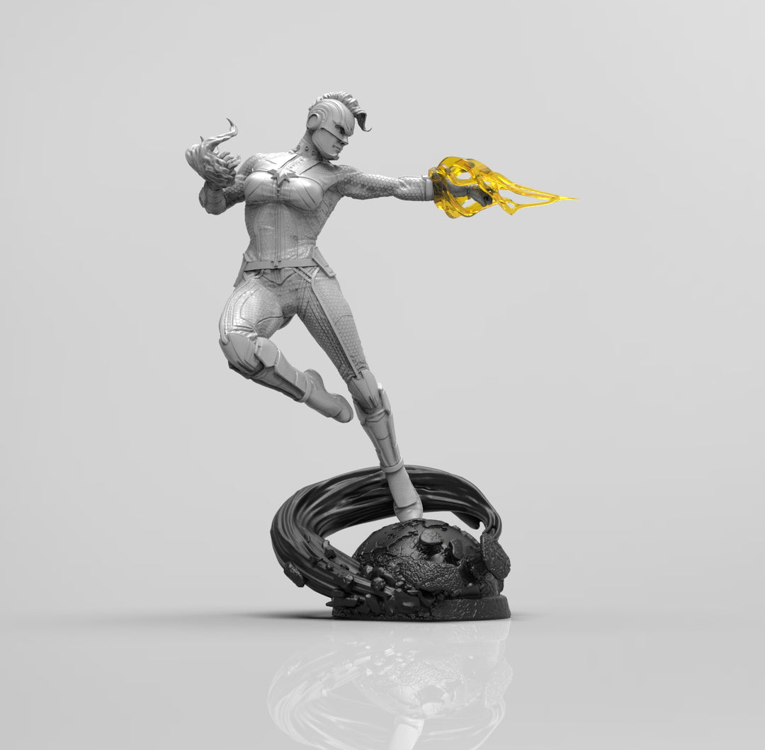 E508 - Comic character design statue, The CM with power statue art pie ...