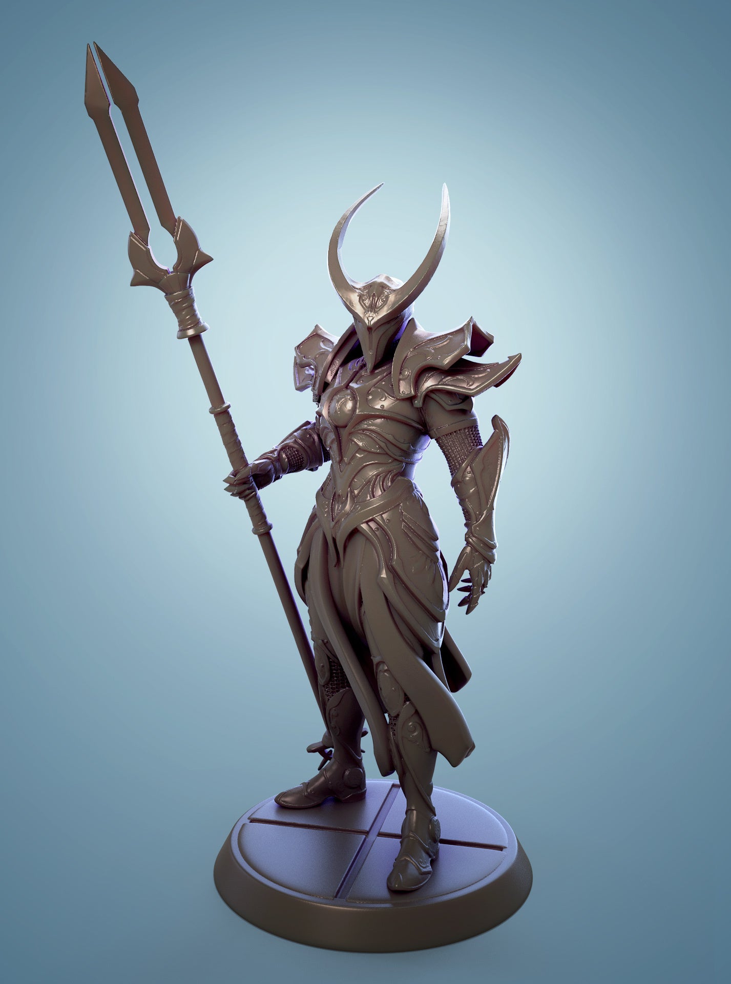 B055 - Armored Warlock, Character design, STL 3D model design print ...